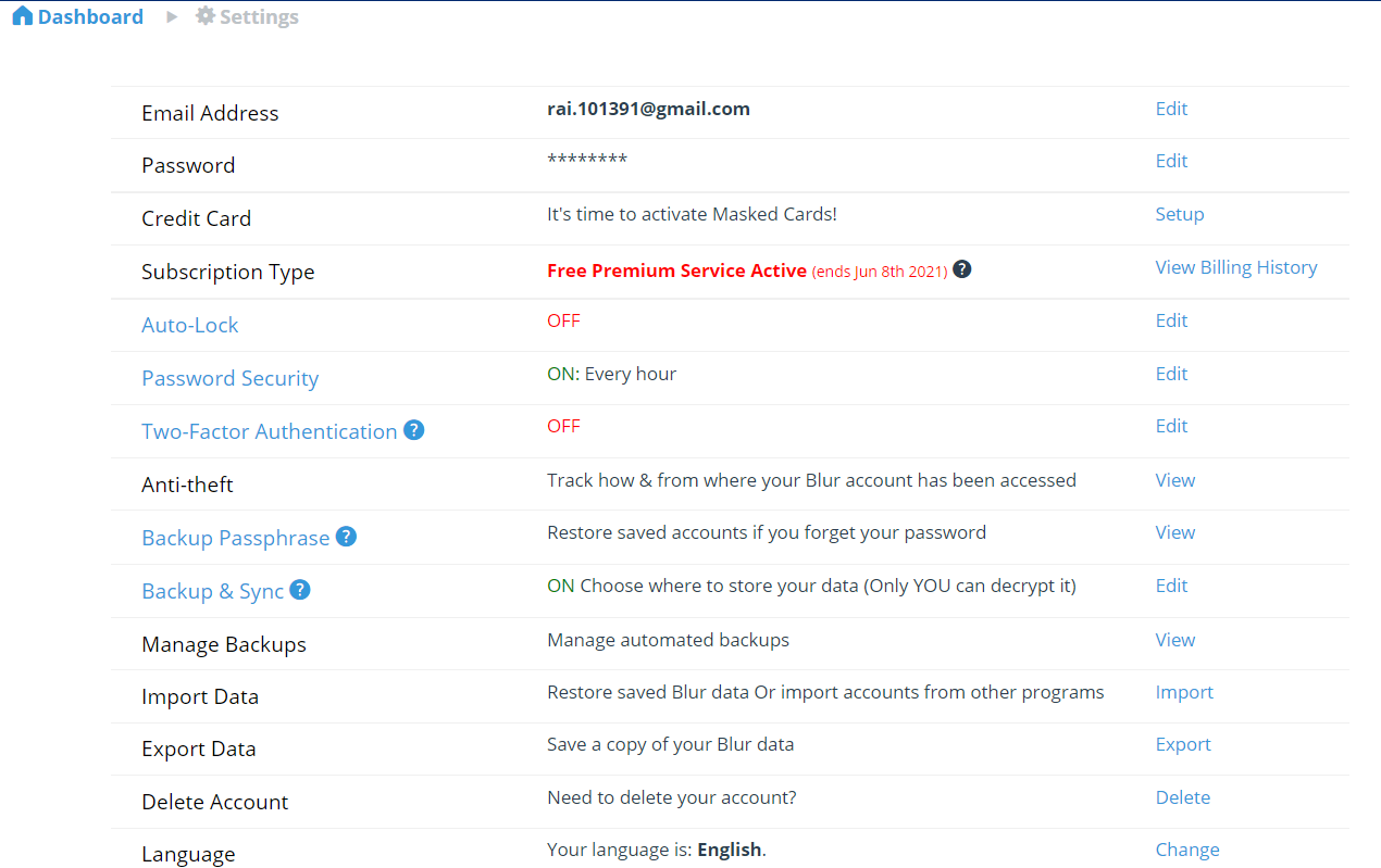 Blur Review - Password Vault With Credit Card Masking Option
